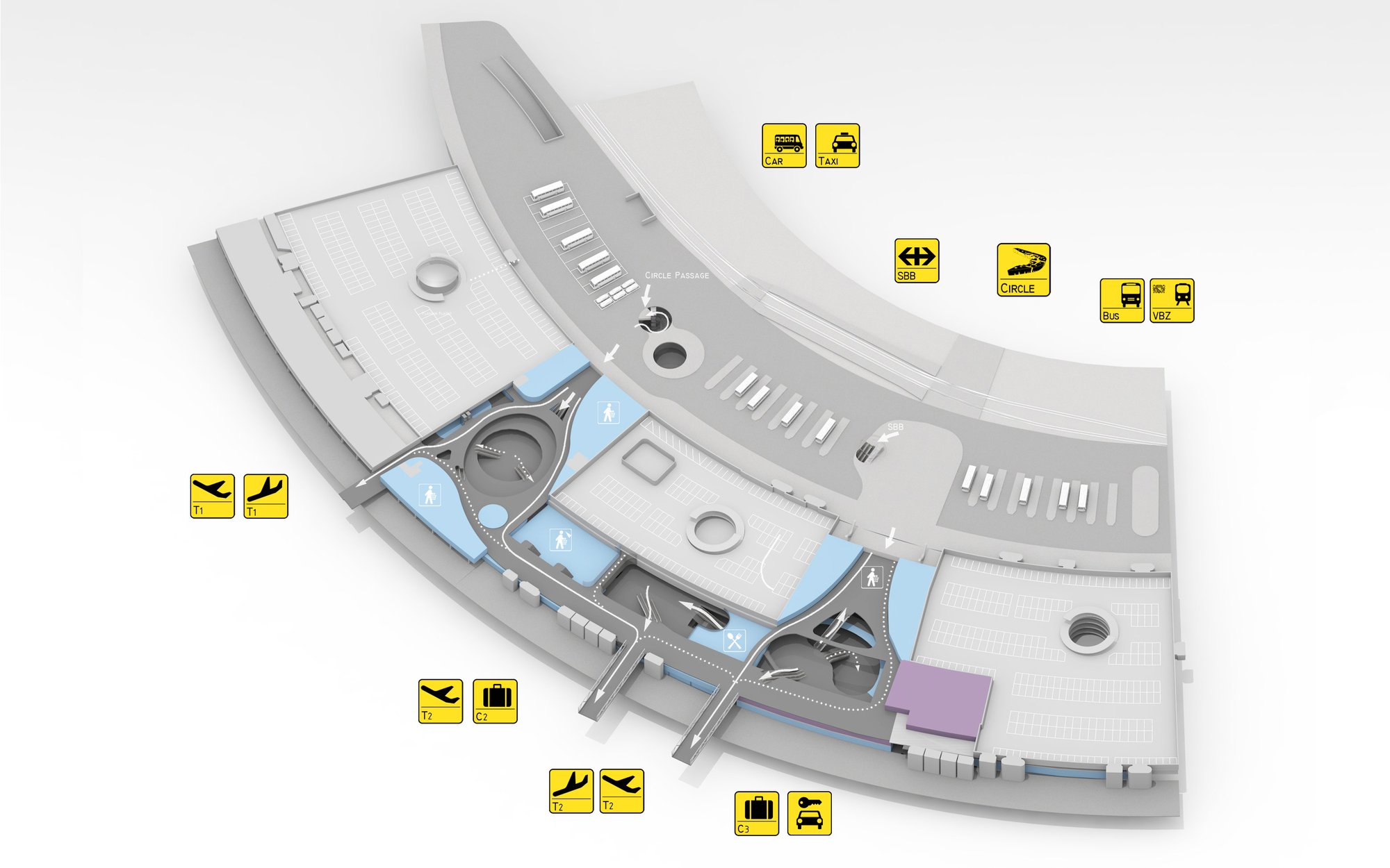 Zurich Airport, Expansion of landside passenger areas | Itten+Brechbühl AG