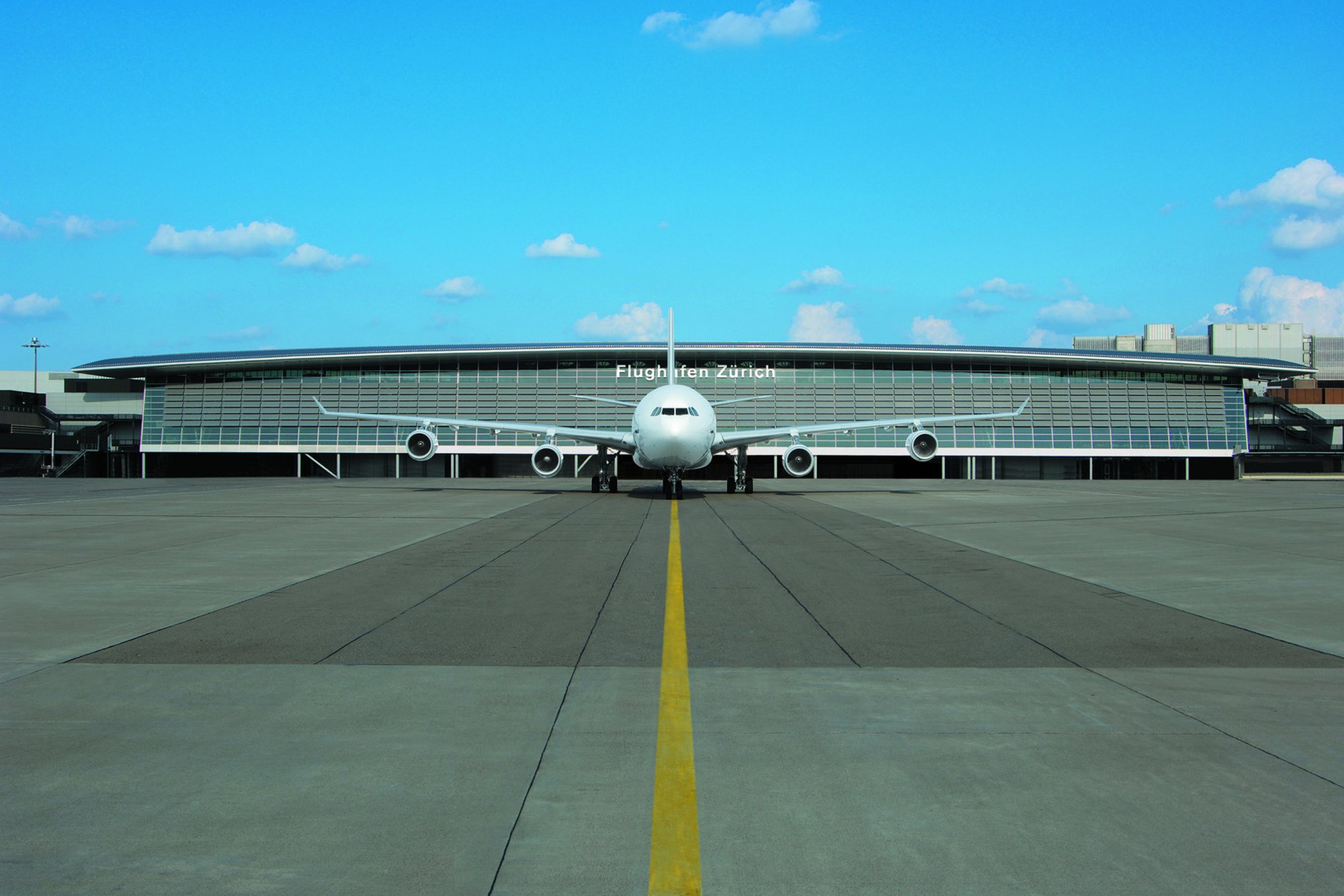 Zurich Airport, Airside Center and railway terminal and Check-in 3 ...