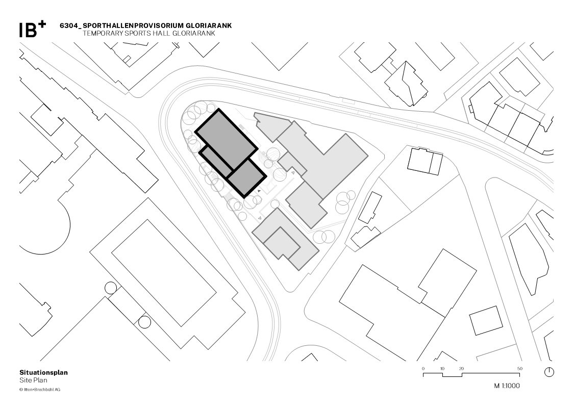 Palazzetto dello sport provvisorio Gloriarank | Itten+Brechbühl AG