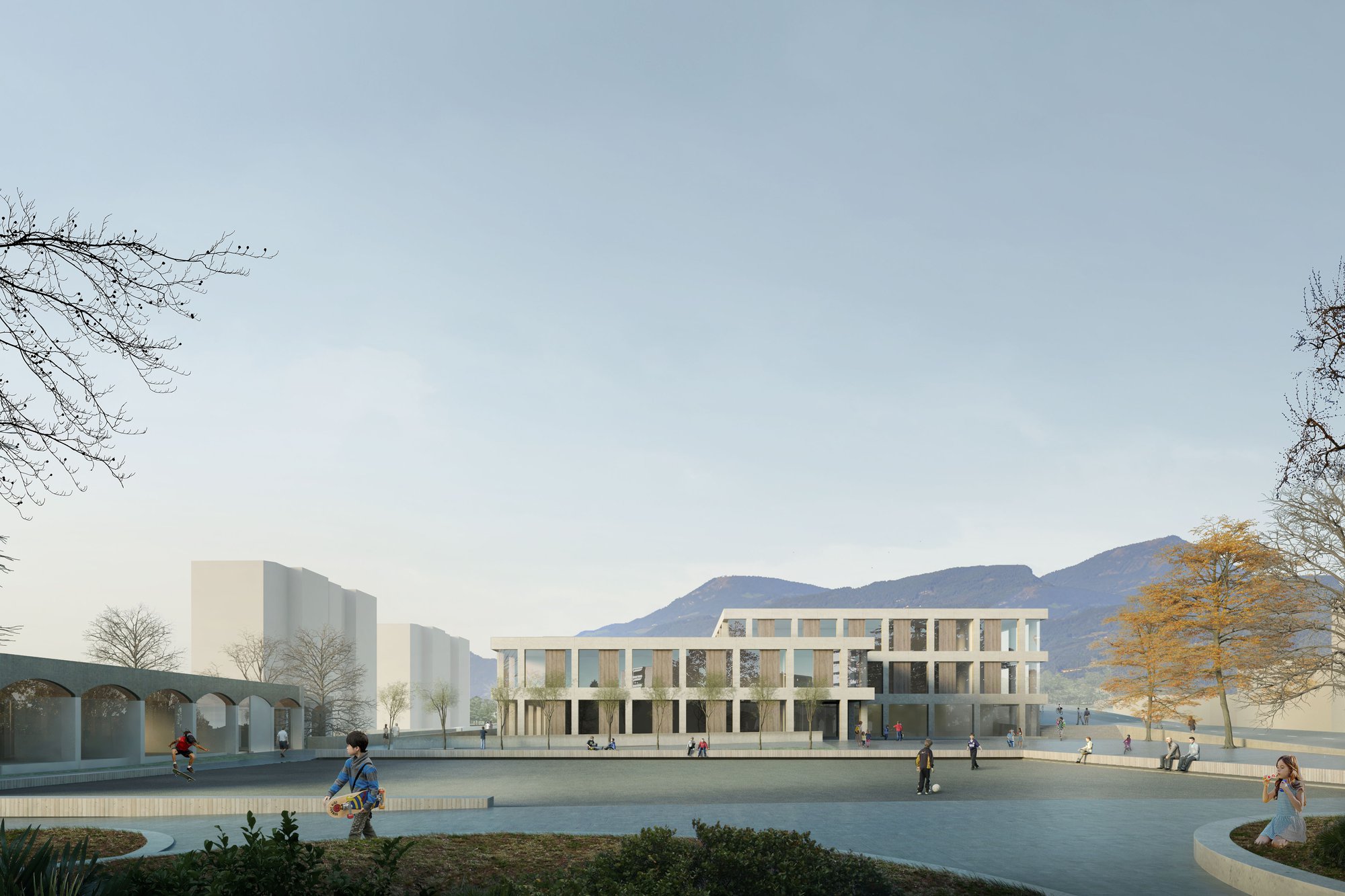 Competition for the new school centre in the area of «La Santa» Lugano ...